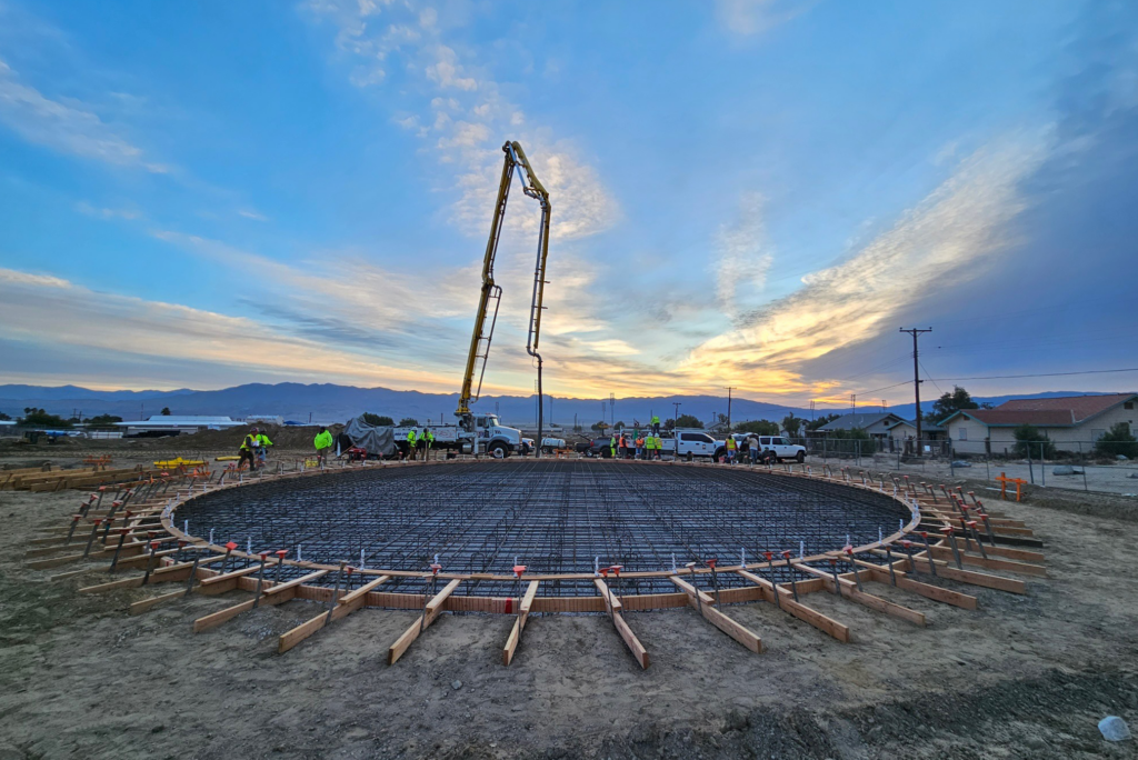 1st Pour at Trona High School - CPM